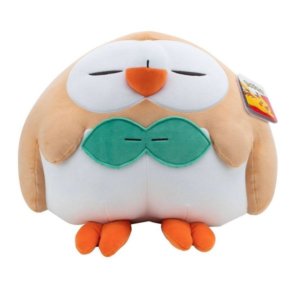 Pokemon | Toys | Pokemon Rowlet Sleeping Plush Buddy Tan | Poshmark